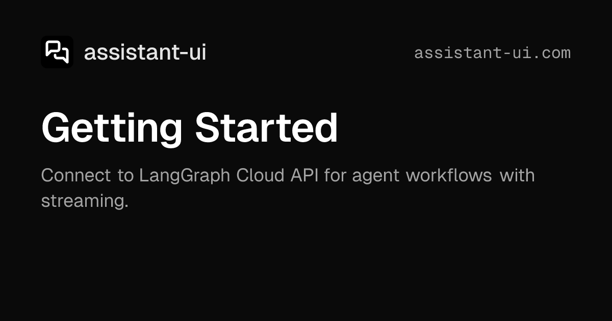 Getting Started | assistant-ui