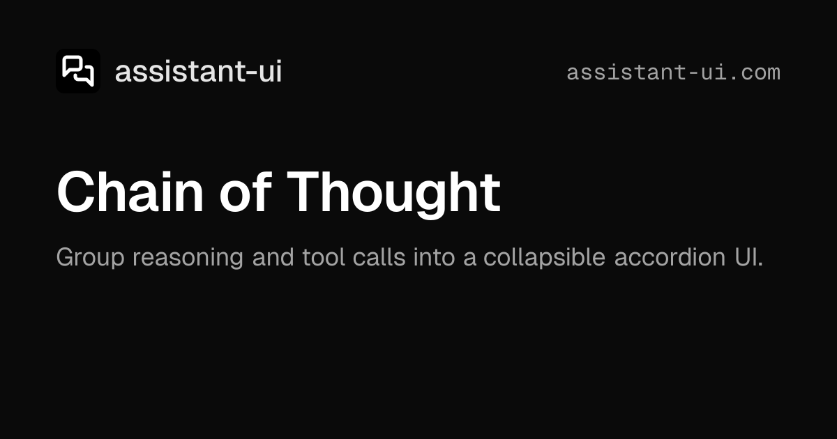 Chain of Thought | assistant-ui