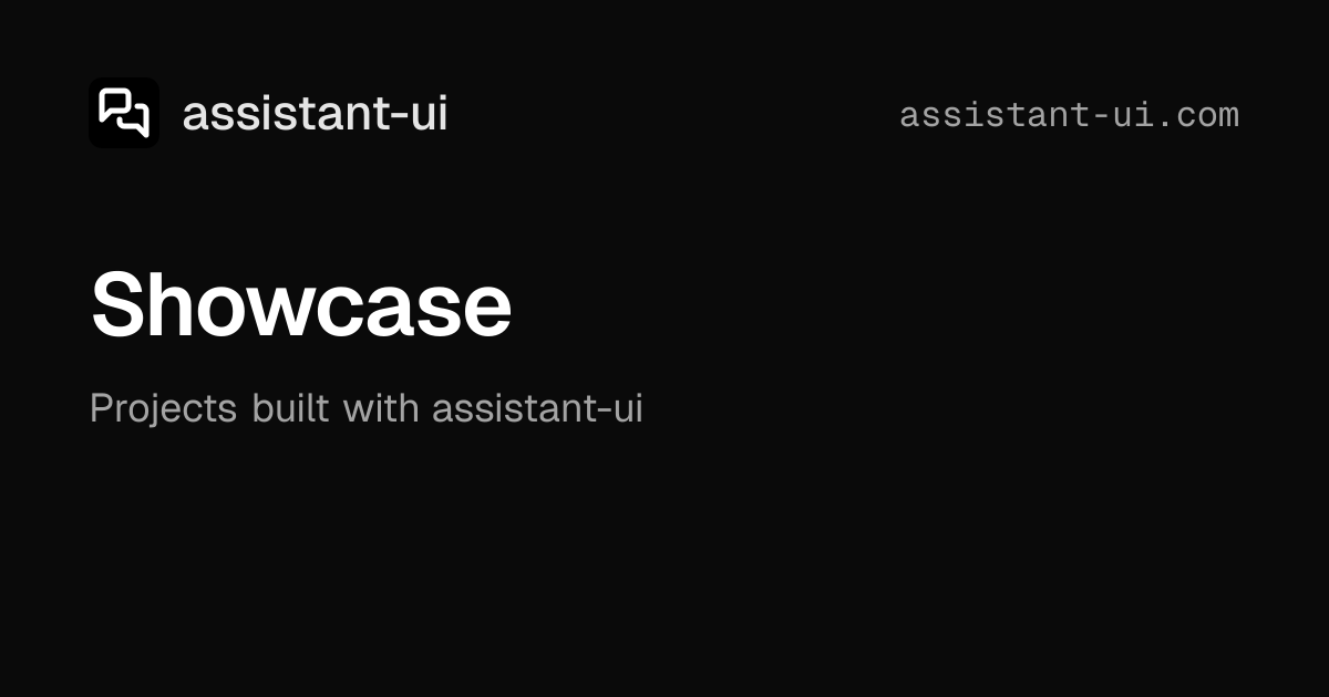 Showcase Assistant Ui
