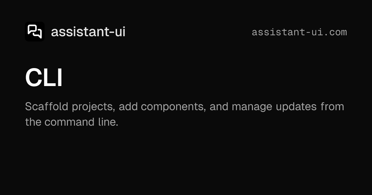 CLI | assistant-ui